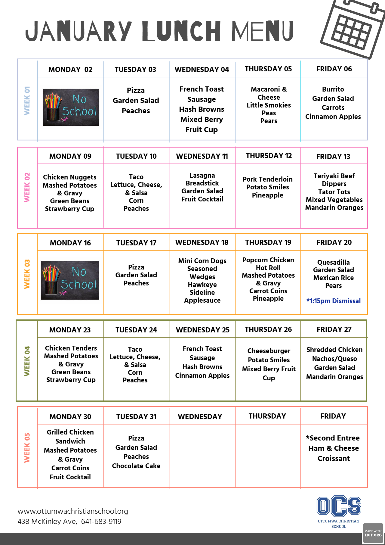 Home - Ottumwa Christian School
